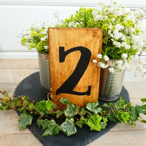 Rustic Wood Wedding Table Numbers / Reclaimed Pallet Timber / Wedding ...
