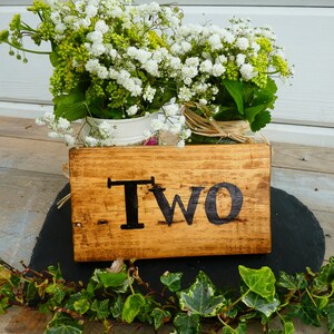 Rustic Wood Wedding Table Numbers / Reclaimed Pallet Timber / Wedding ...