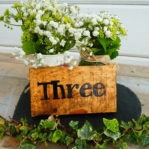 Rustic Wood Wedding Table Numbers / Reclaimed Pallet Timber / Wedding ...
