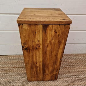 Reclaimed Wooden Laundry Basket With Lid / Handcrafted Rustic Laundry ...