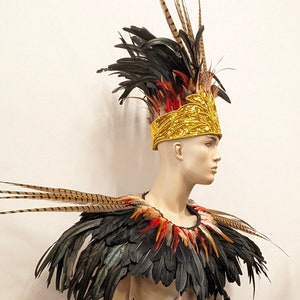 Carnival King Feather Costume Set Parade Feather Fantasy Fest Showman ...