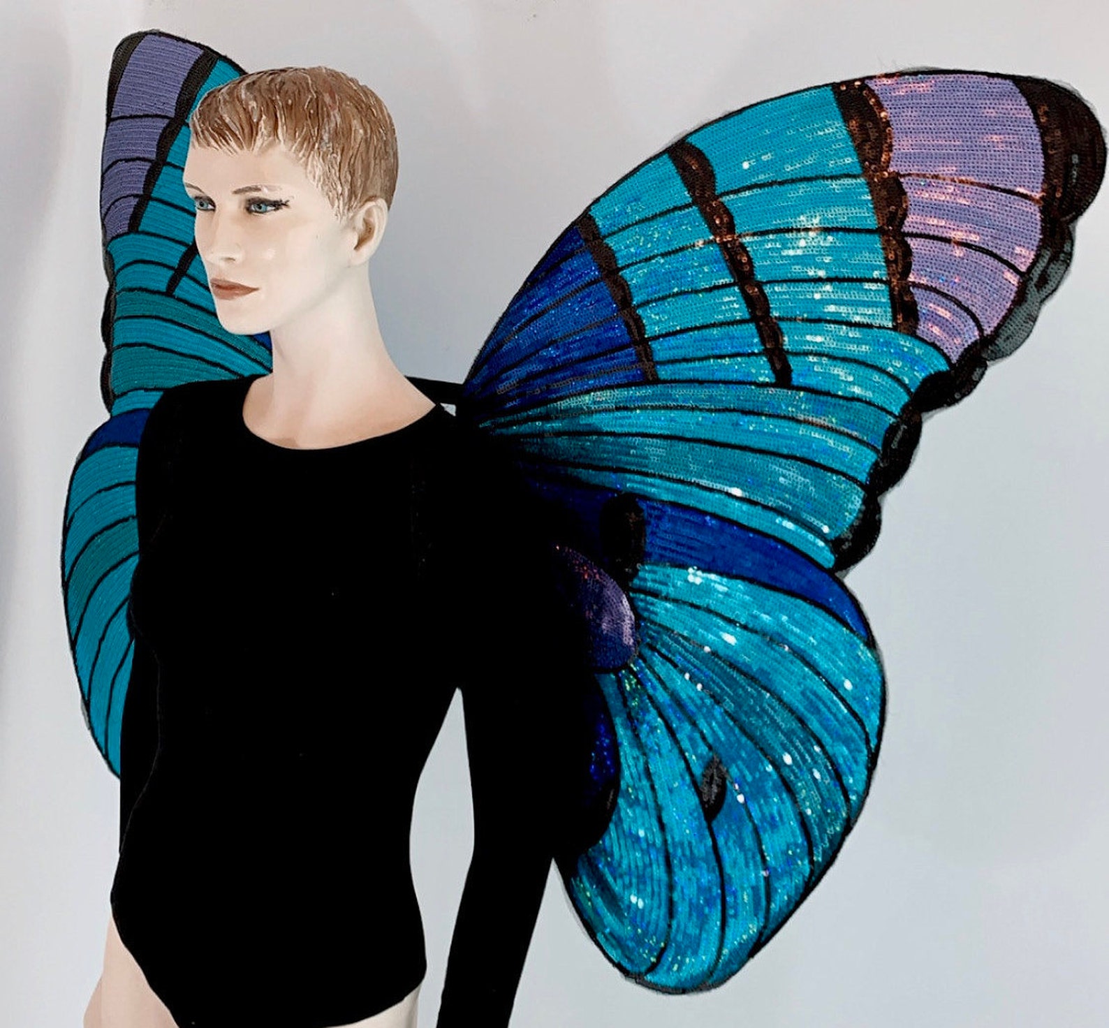 Butterfly Wings Very Large Ready Made Blue Monarch Butterfly - Etsy