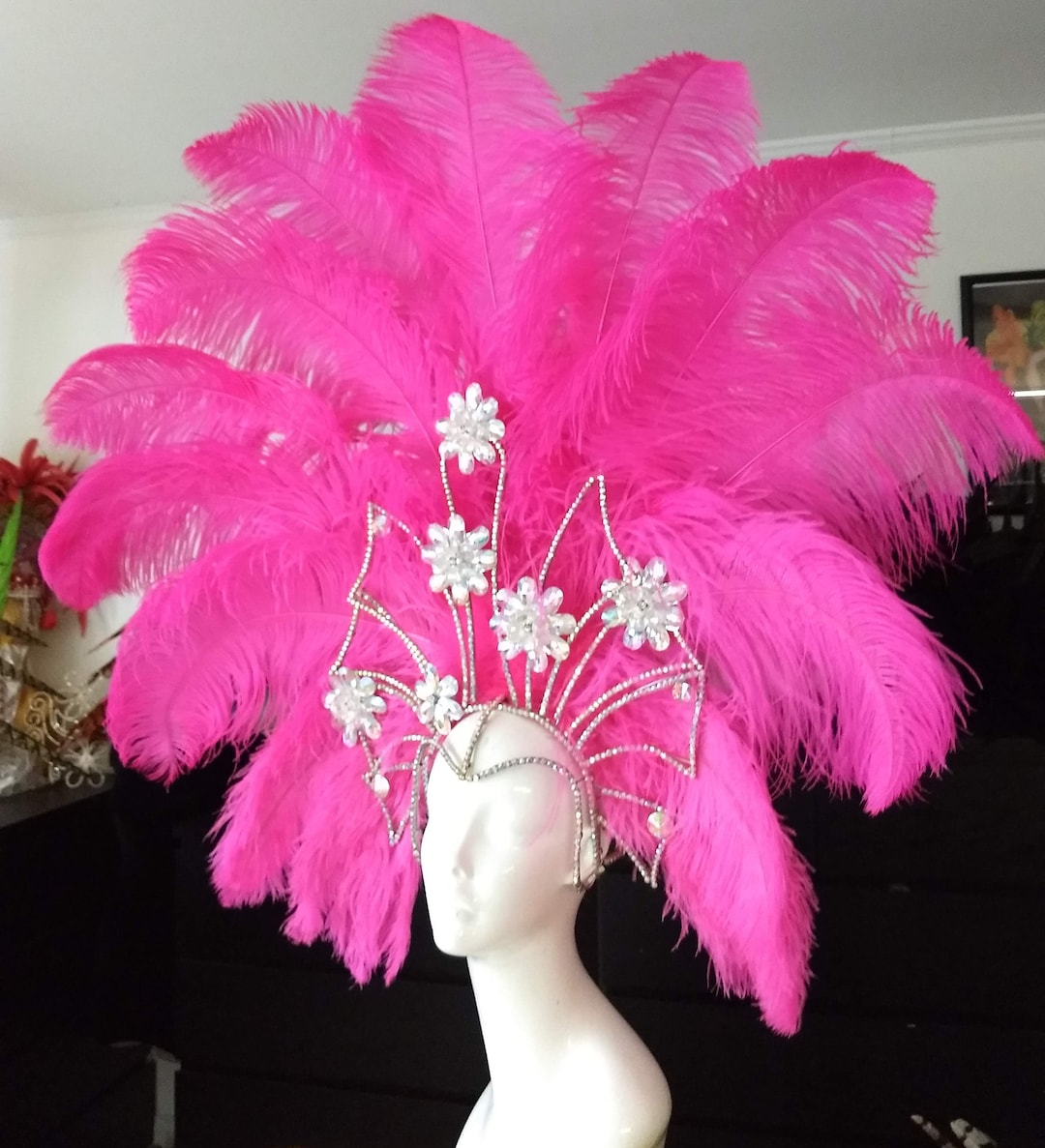 Large Samba Headdress Feather Piece Fantasy Fest Carnival Showgirl ...