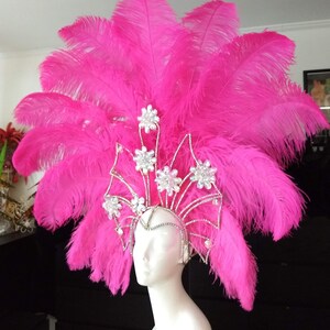 Large Samba Headpiece Feather Piece Fantasy Fest Carnival Showgirl ...