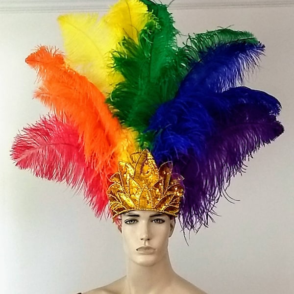 Rainbow Headdress - Etsy