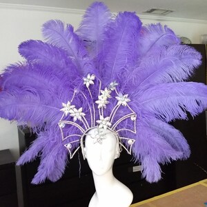 Large Samba Headpiece Feather Piece Fantasy Fest Carnival Showgirl ...