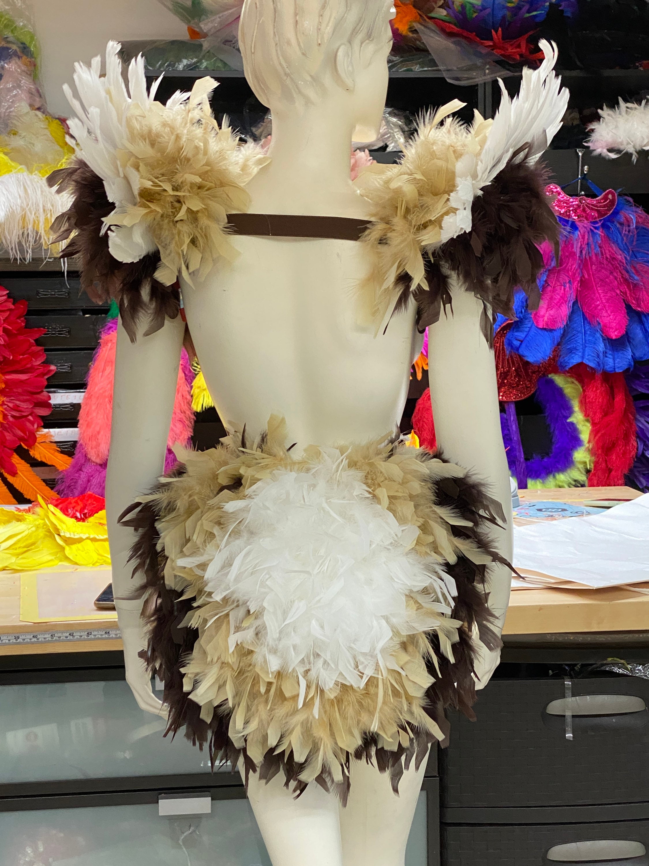 Osprey Eagle Brown Pelican Costume Wings and Tail Feather Back Piece ...