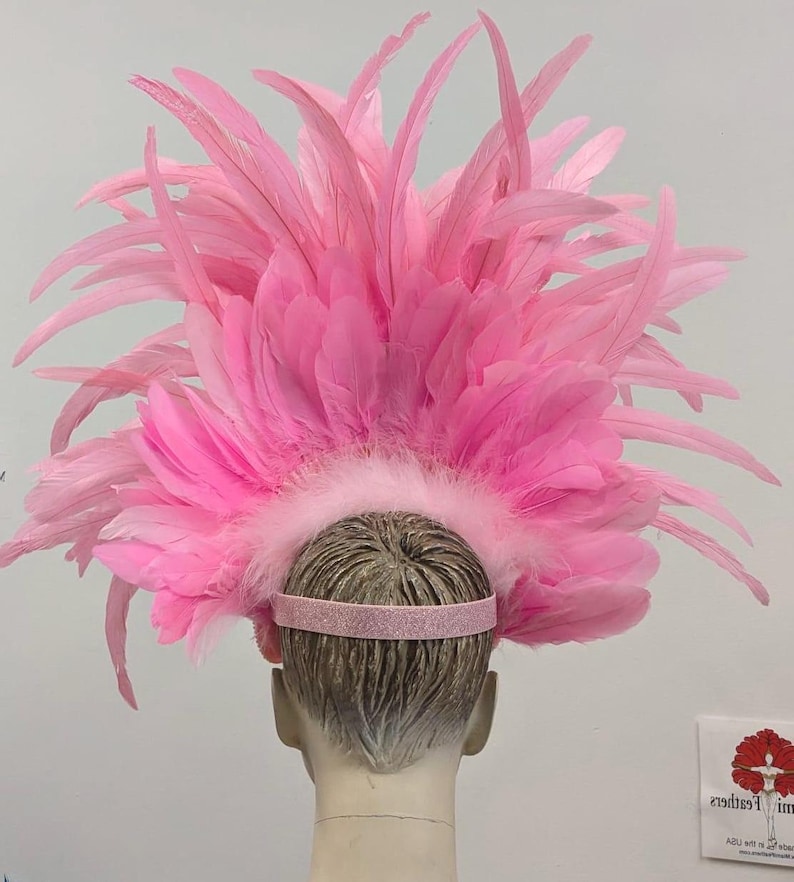 Candy Pink Cocktail Feathers With Pink Iridescent Sequin Collar ...