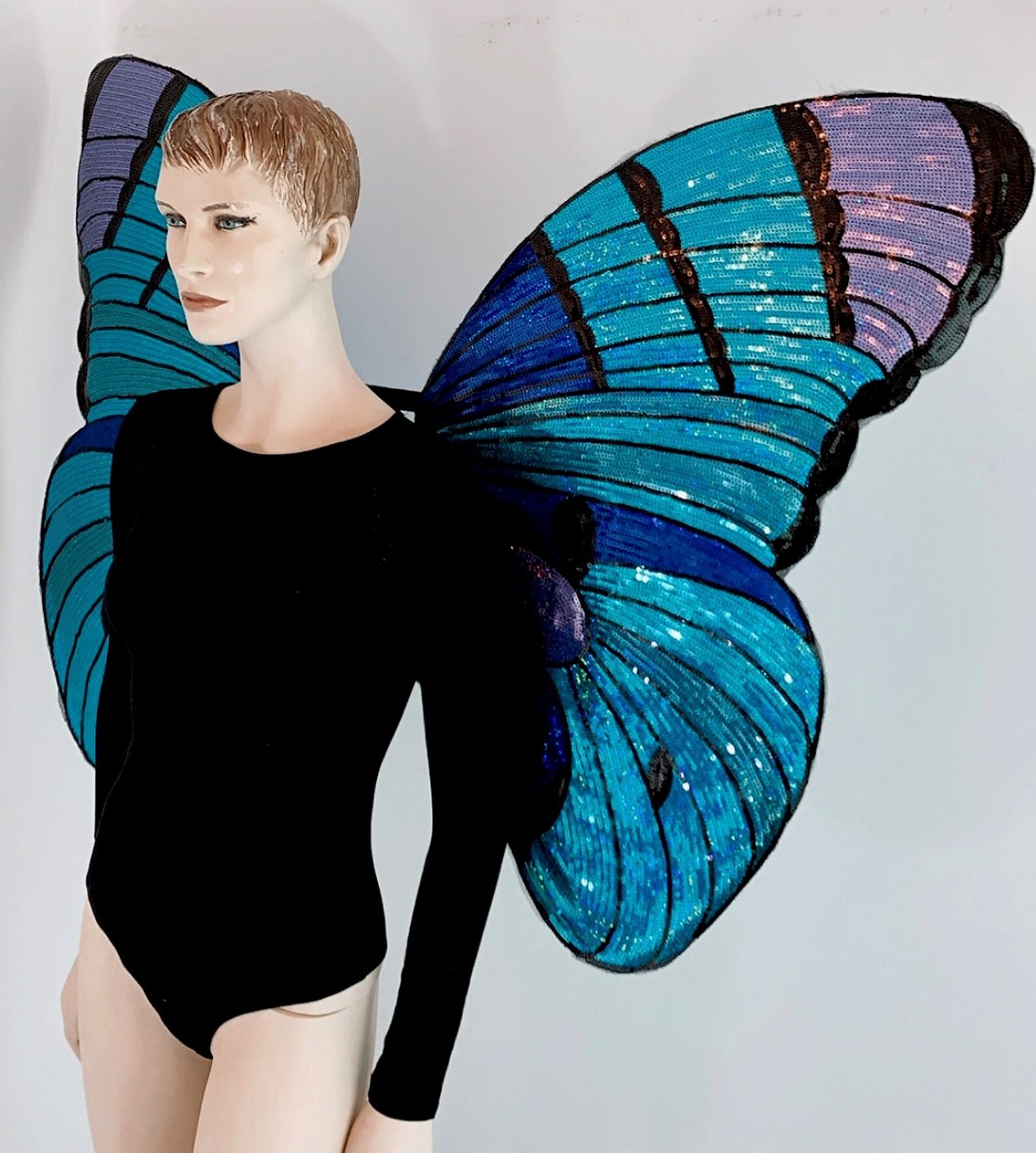 Butterfly Wings Very Large Ready Made Blue Monarch Butterfly - Etsy