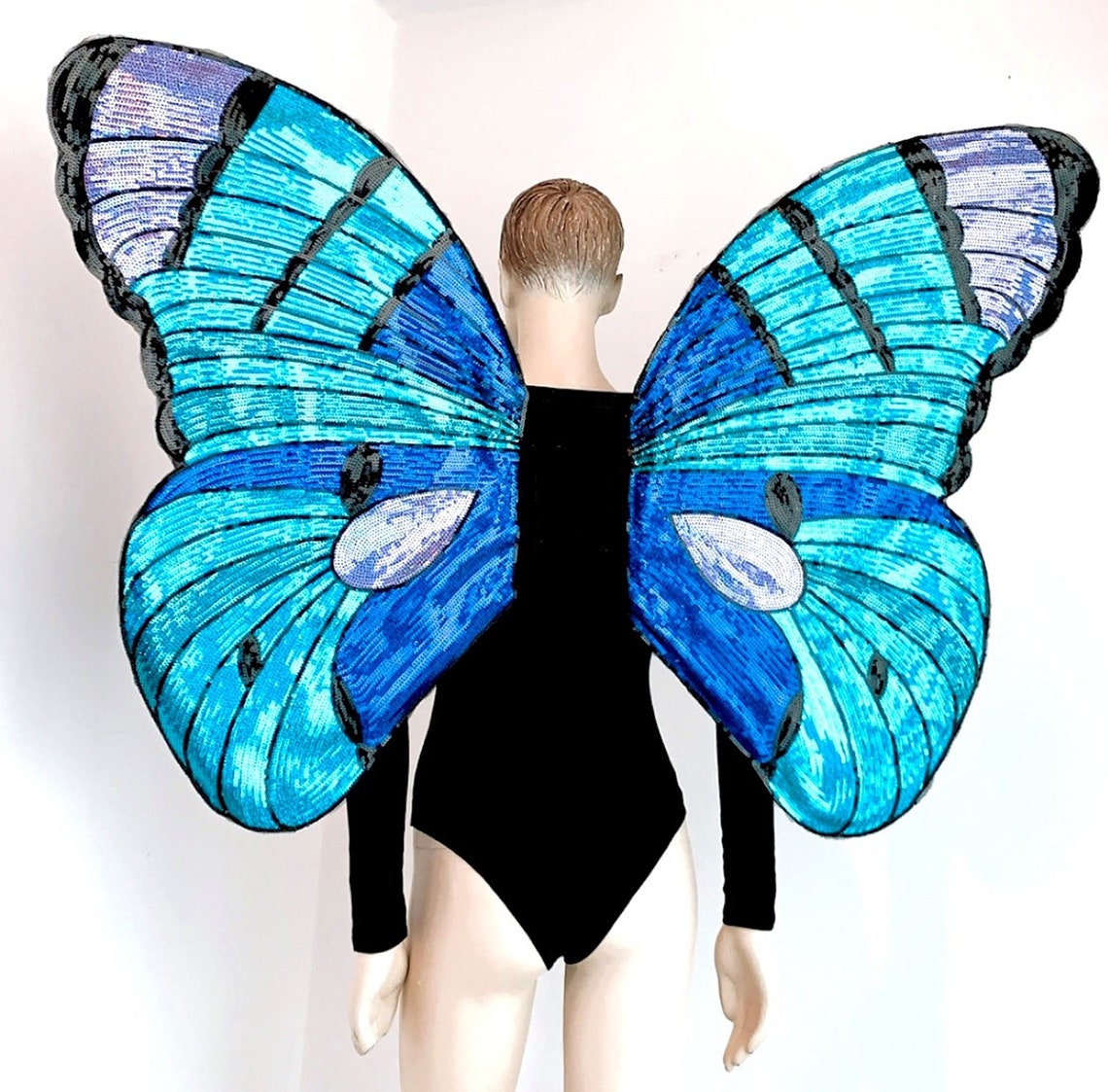 Butterfly Wings Very Large Ready Made Blue Monarch Butterfly - Etsy
