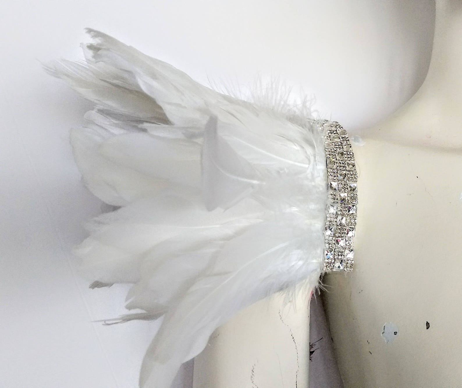 Feather Epaulettes Rhinestone Appliques Feather Carnival Set - Etsy