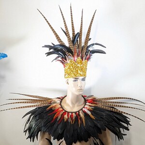 Carnival King Feather Costume Set Parade Feather Fantasy Fest Showman ...