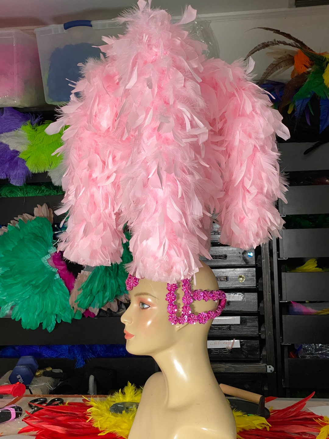 Samba Headdress Feather Piece Fantasy Fest Carnival Headpiece Vegas ...