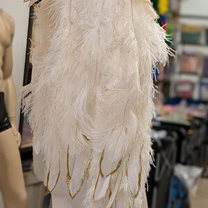 Off-white Epaulet Shoulder Piece Angel Wings Feather Ostrich Fantasy ...