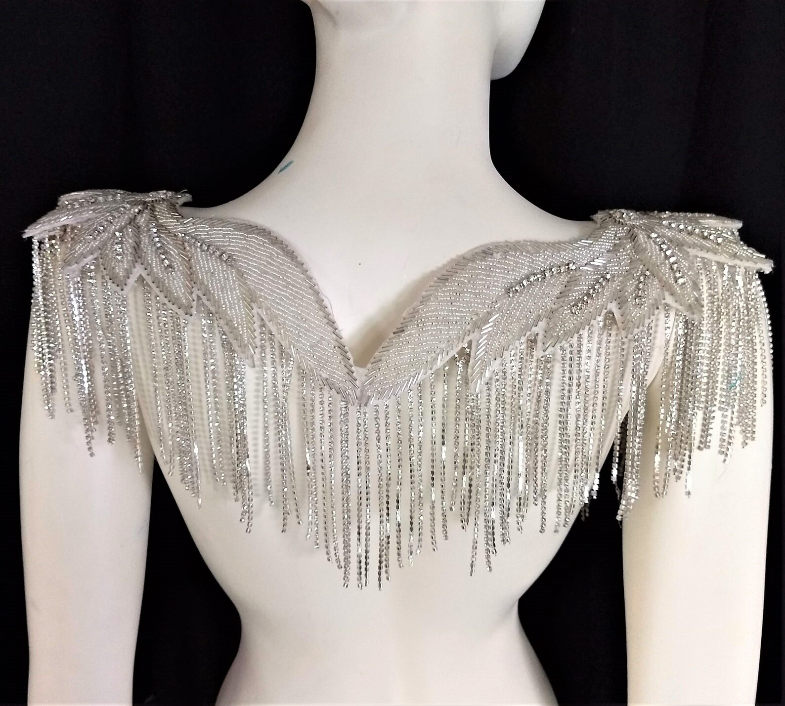 Rhinestone Clear Crystal Beaded Epaulet Bridal Jewelry Accessories ...
