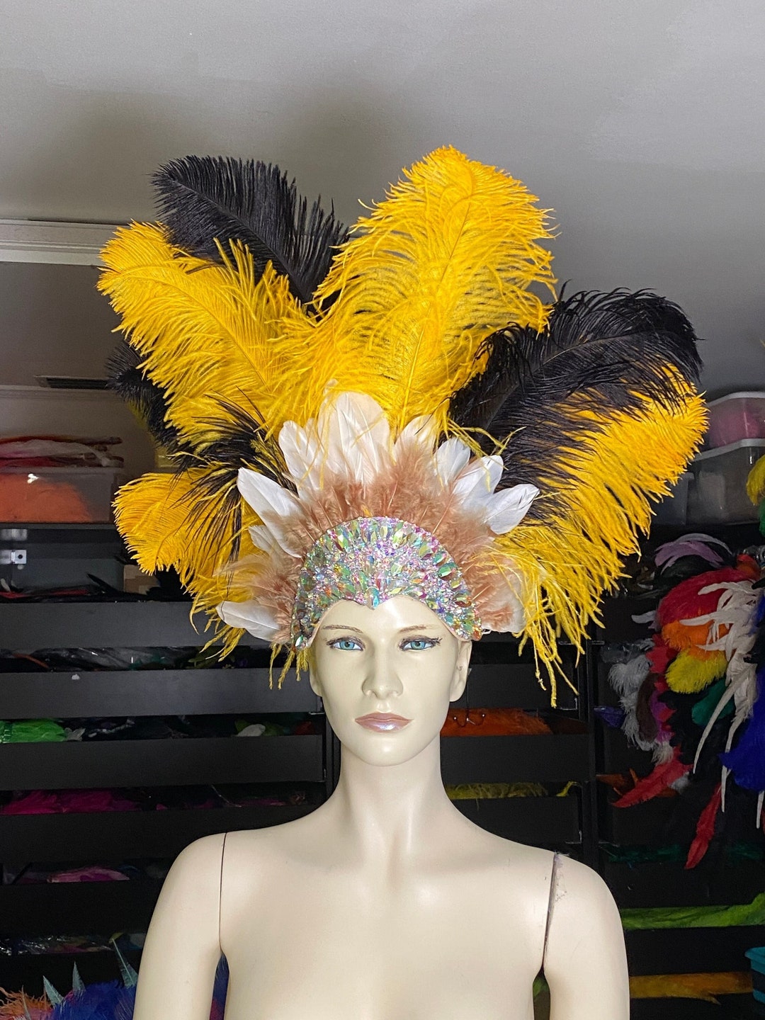 Two Color Full Size Prime Ostrich Wing Feathers Plumes Carnival ...