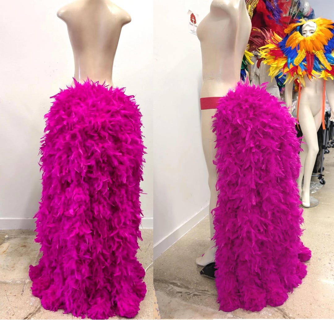 Long Feather Tail Victorian Style Bustle Feather Train Boa Skirt ...