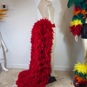 Floor-length Feather Bustle Train Skirt Tail Fantail Feather Bustle Boa ...