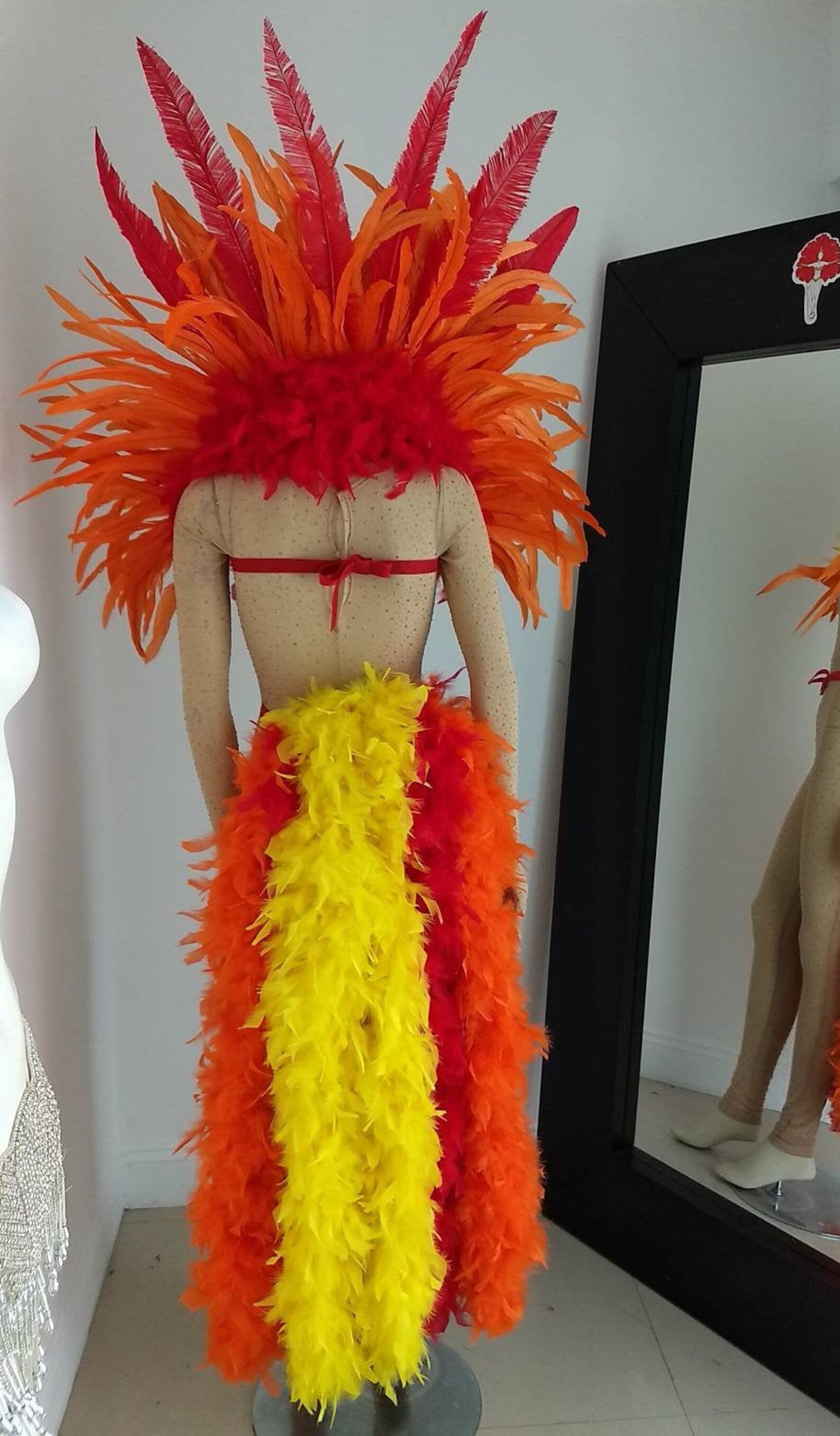 Fire Colors Phoenix Feather Collar Piece and Feather Tail Bustle ...
