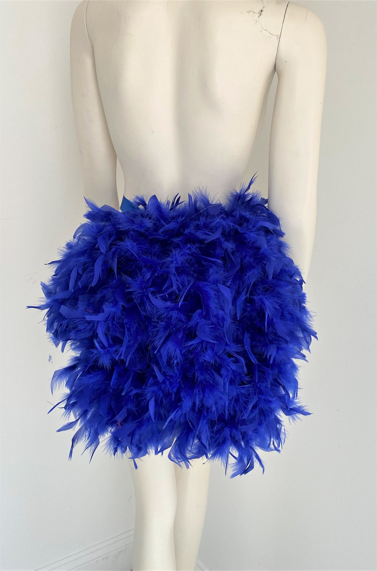 Royal Blue Simple Feather Tail Fan Tail Back Bustle Boa Tutu - Etsy