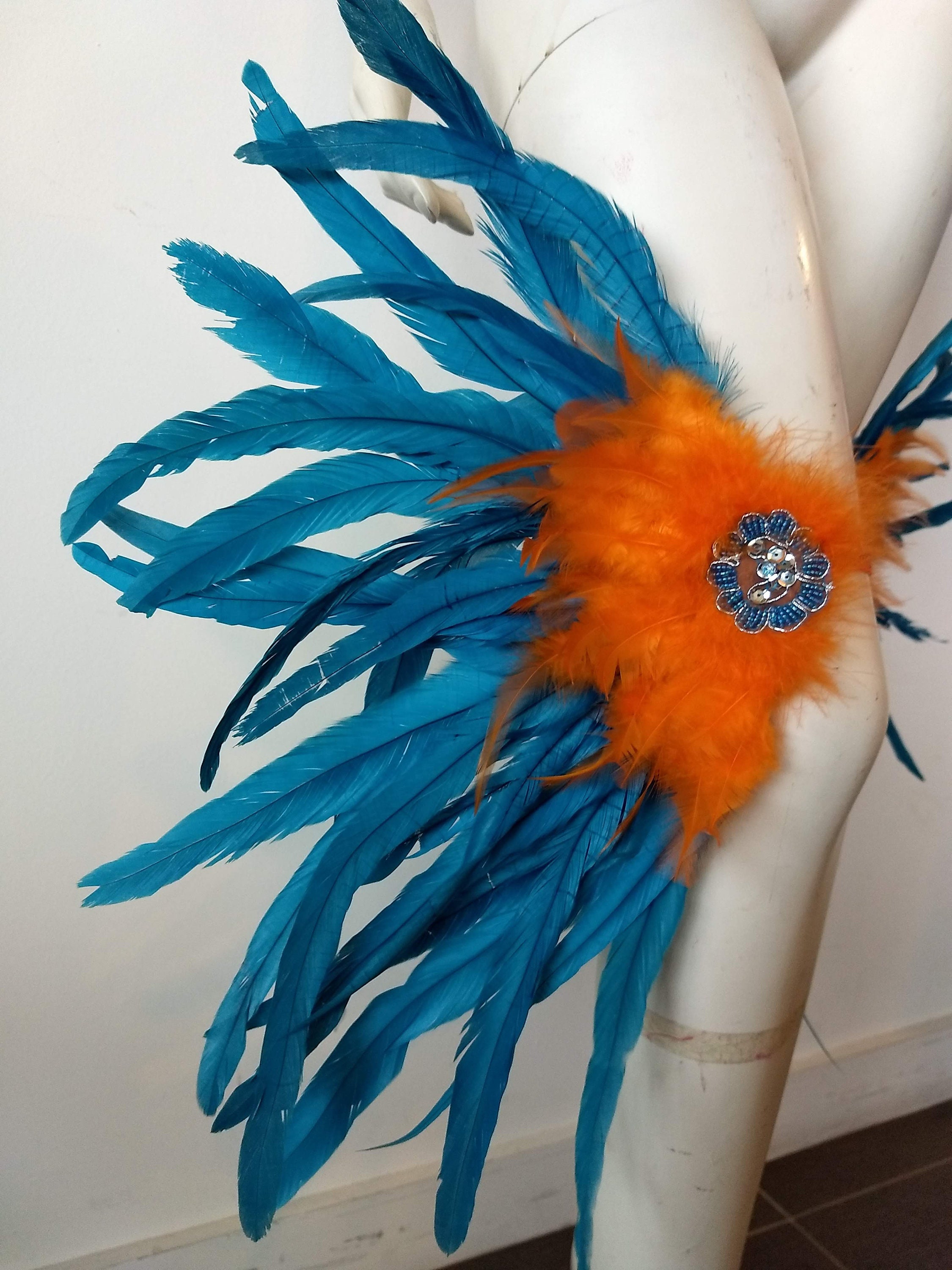 Cocktail Feather Collar Piece With Arm or Leg Pieces and Headband ...