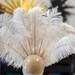 Ivory Cream Feathers Medium Ostrich Feathers Carnival Headdress on a ...