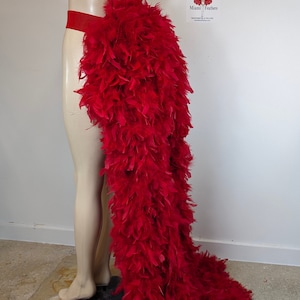 Floor-length Feather Bustle Train Skirt Tail Fantail Feather Bustle Boa ...