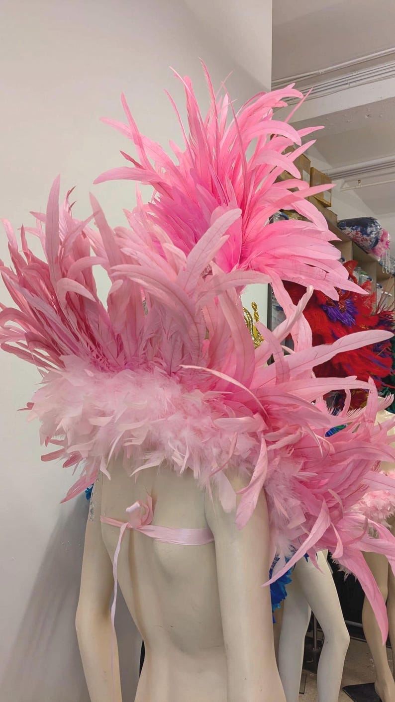 Candy Pink Cocktail Feathers With Pink Iridescent Sequin Collar ...
