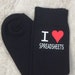 Mens Novelty Black Socks I Love Spreadsheets Birthday Gift Christmas ...