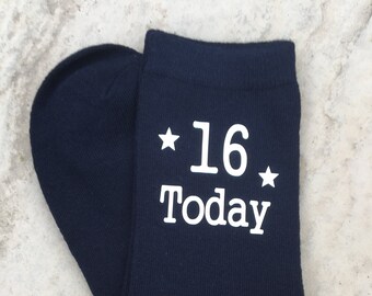 Sweet 16 Gift for Girls 16th Birthday Socks Ladies Navy Socks | Etsy UK