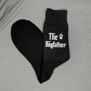 Dogfather Socks, Fathers Day Gift From the Dog, Vinyl Printed Men's ...