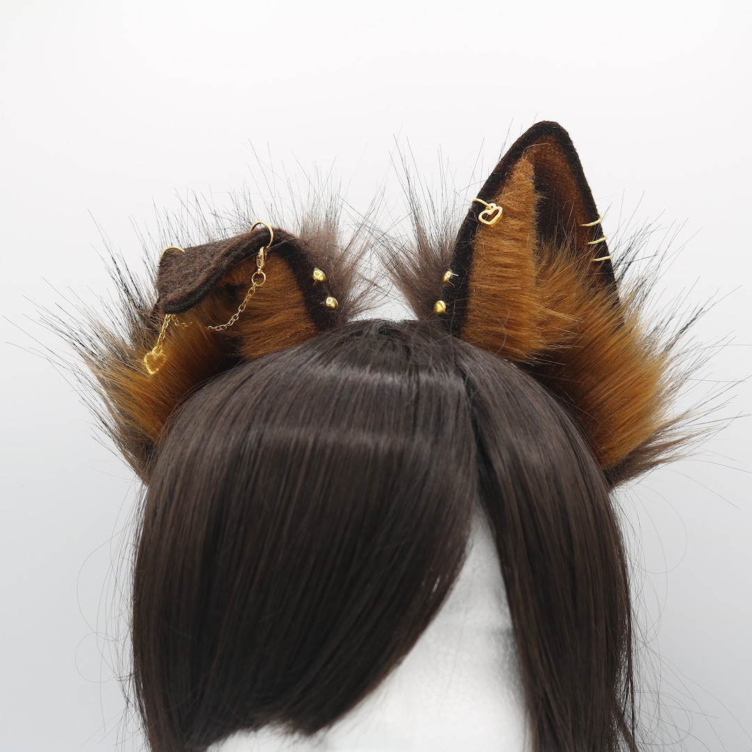 Brown Puppy Ears - Puppy Dog Ears Headband, Neko Cat Ears, Faux Fur ...
