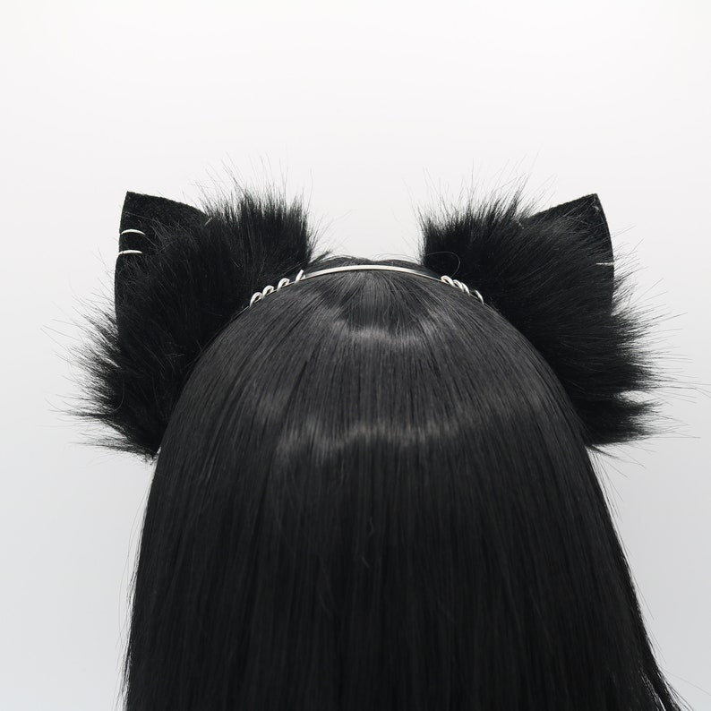 Lunar Goth Kitty Cat Ears - Cat Ears Headband, Neko Ears, Faux Fur ...
