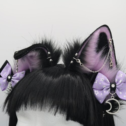 Gothic Black Puppy Ears Puppy Dog Ears Headband Neko Cat - Etsy