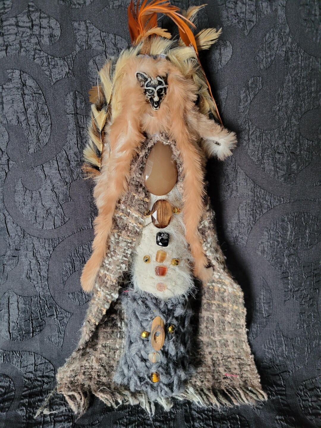 Shaman Brown Wolf Spirit Doll, Intuition, Intelligence, Freedom, Social ...