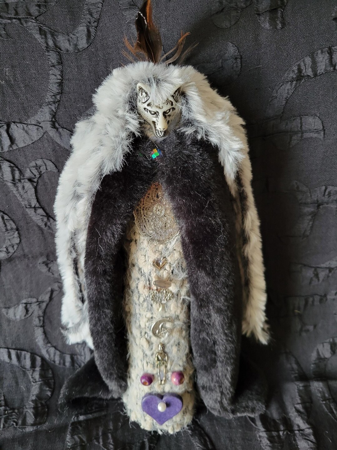 Shaman Grey Wolf, Sacred Figure, Intense Instincts of Spirit Animal ...