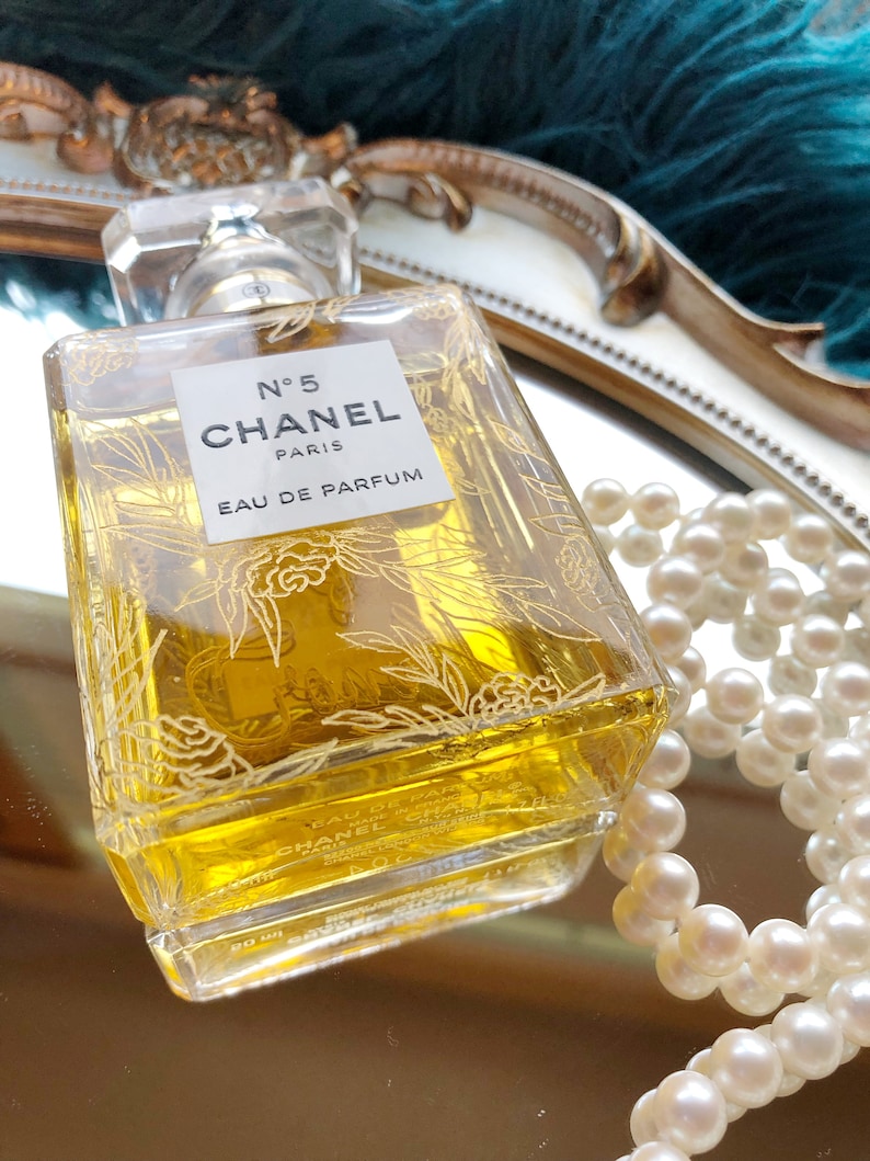 Floral Engraved Perfume Bottle Personalized Perfume Custom - Etsy