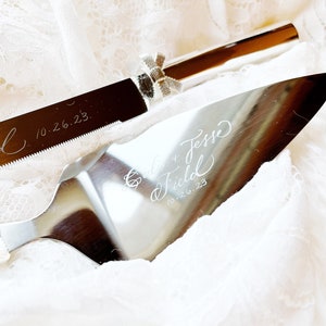 Personalized Cake Knife and Server Set | ENGRAVING ONLY | Engraved ...