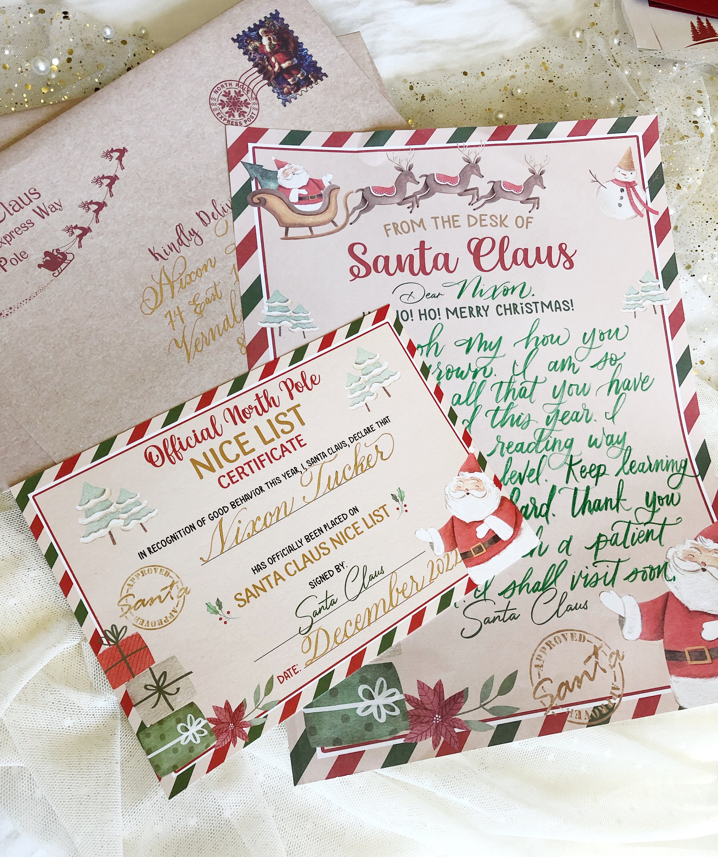 Hand Written Personalized Santa Letter Christmas Eve Letter - Etsy