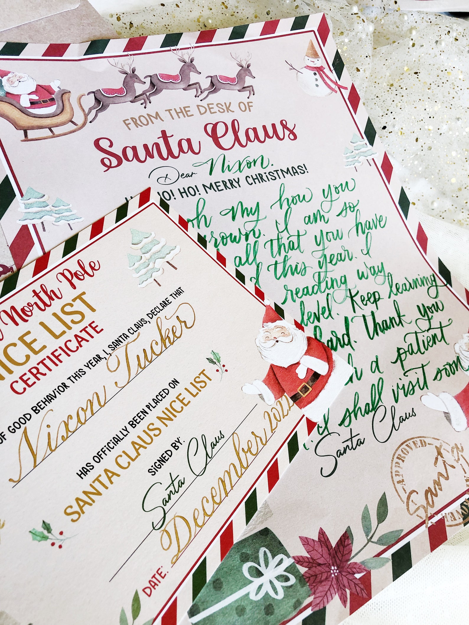 Hand Written Personalized Santa Letter Christmas Eve Letter - Etsy