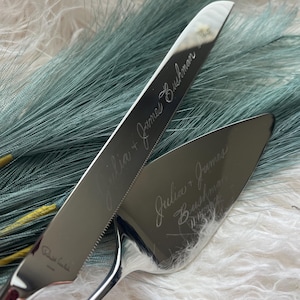 Personalized Cake Knife and Server Set | ENGRAVING ONLY | Engraved ...
