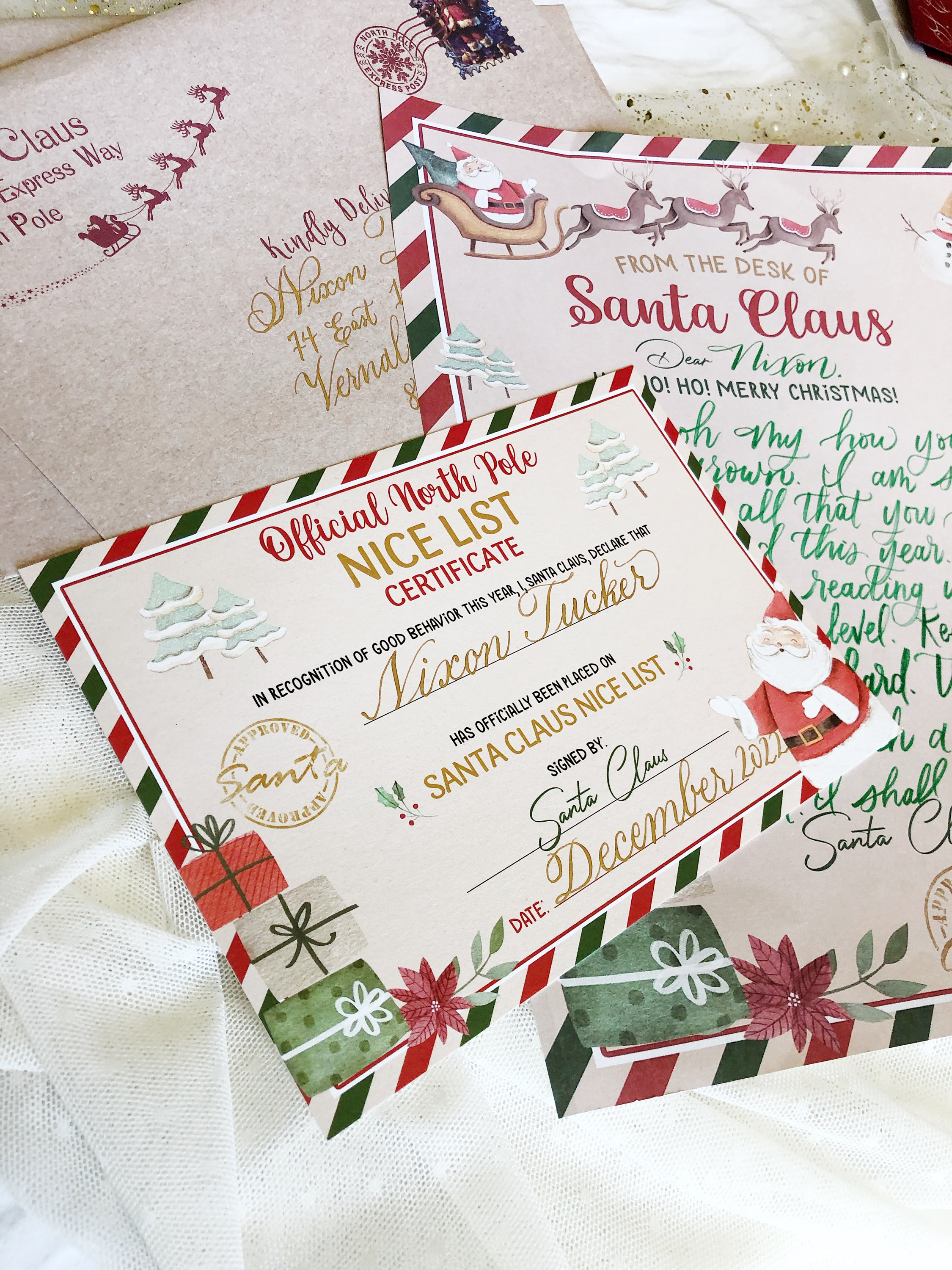Hand Written Personalized Santa Letter Christmas Eve Letter - Etsy