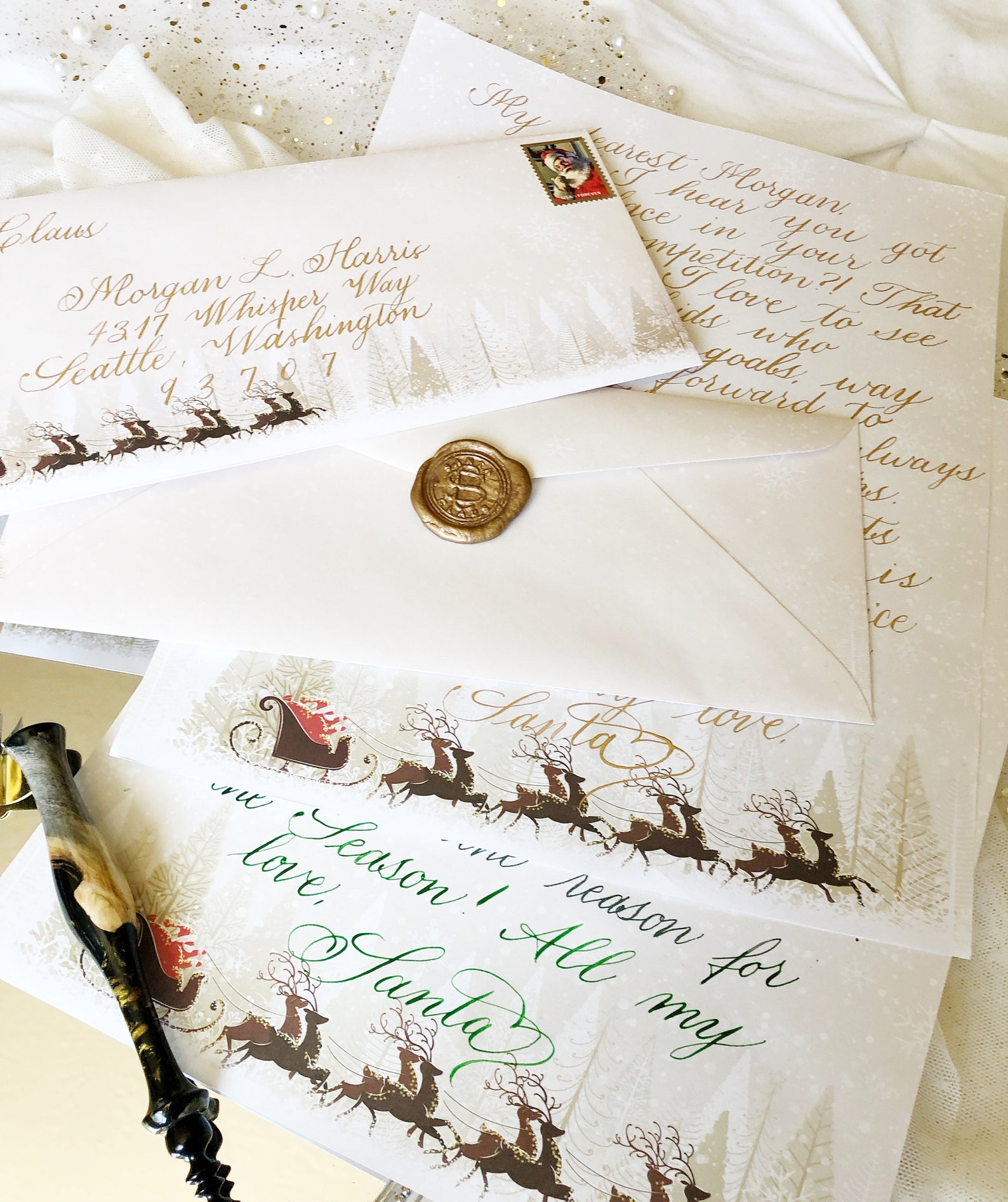 Authentic Santa Letter Hand Written | Christmas Eve Letter | Letter ...