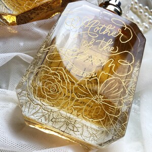 Floral Engraved Perfume Bottle, Personalized Perfume, Custom Perfume ...