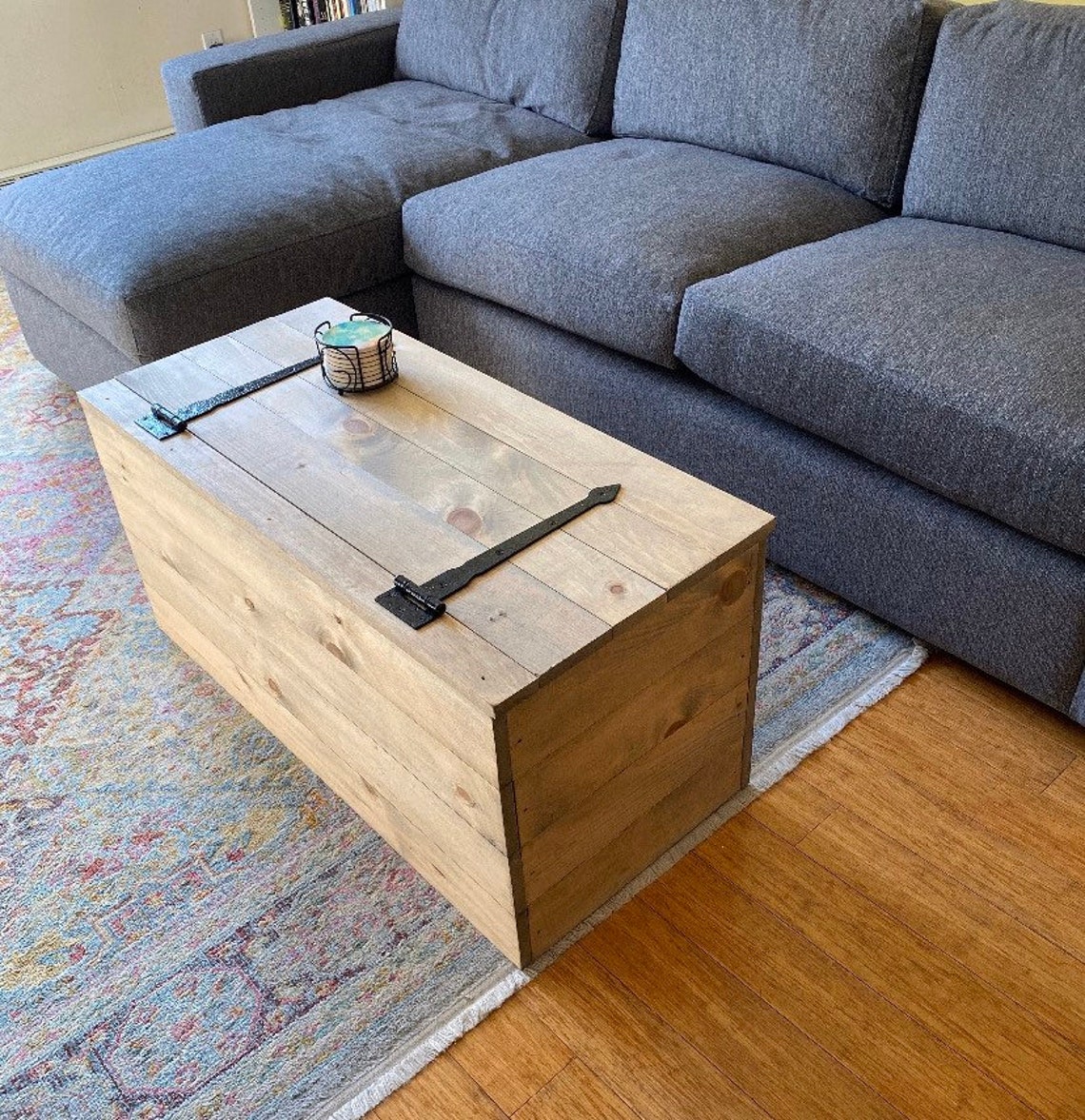 Farmhouse Wooden Chest / Storage Chest/ Rustic Stained Trunk / - Etsy