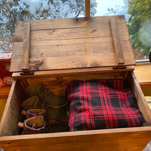Farmhouse Wooden Chest / Storage Chest/ Rustic Stained Trunk / Hope ...