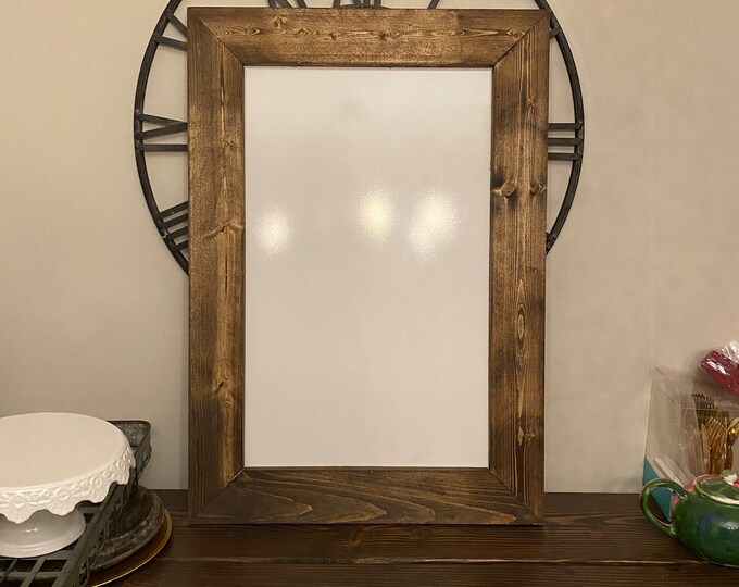 Rustic Wood Framed White Board / Dry Erase Board | Craft Room ...