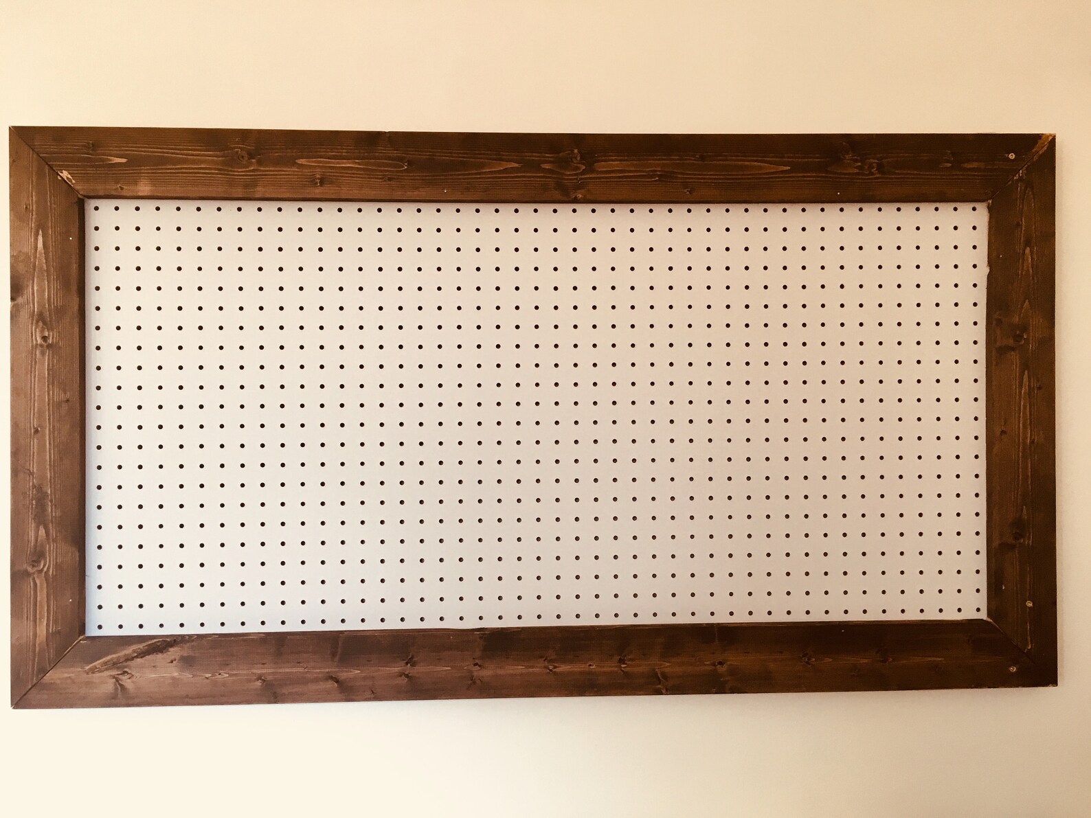 Rustic Wood Framed Pegboard Farmhouse Pegboard Nursery - Etsy