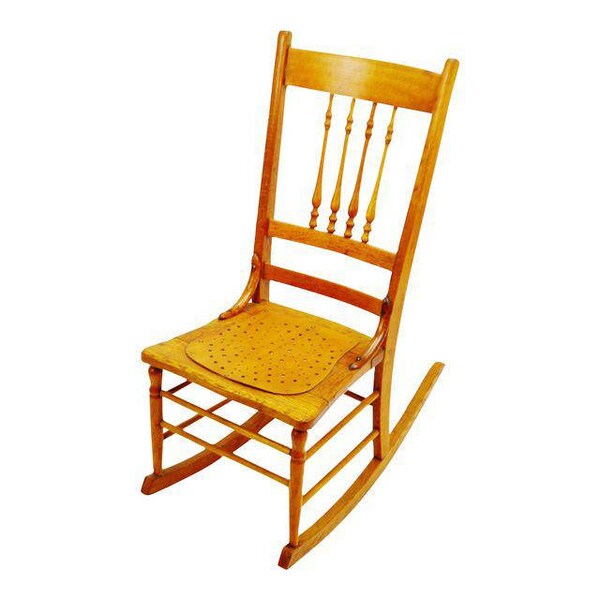 Oak Rocking Chair - Etsy