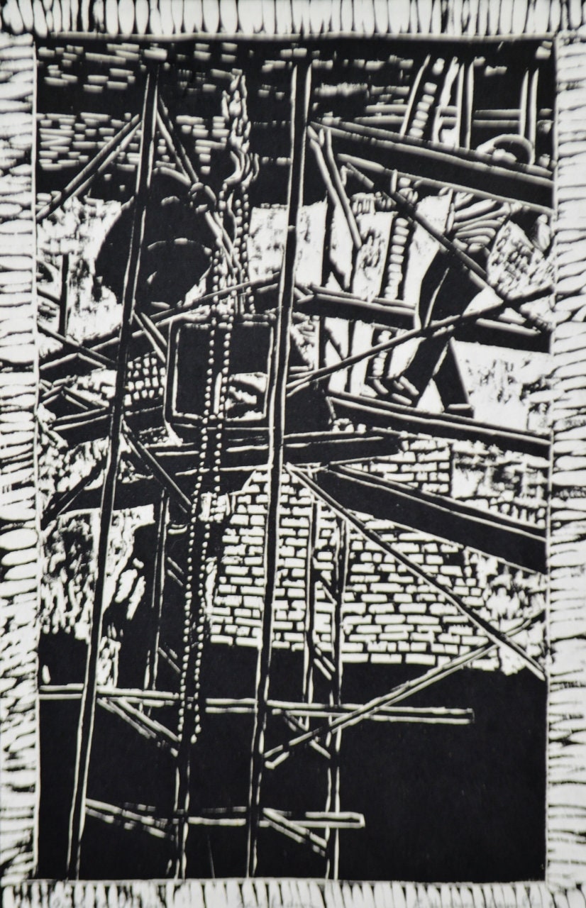 Vintage Elaine Hudson Hamilton Artist Proof Woodcut Etchings Group of 5 ...